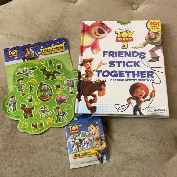 Disney | Toys | Disney Pixar Toy Story Vinyl Sticker Storybook | Poshmark
